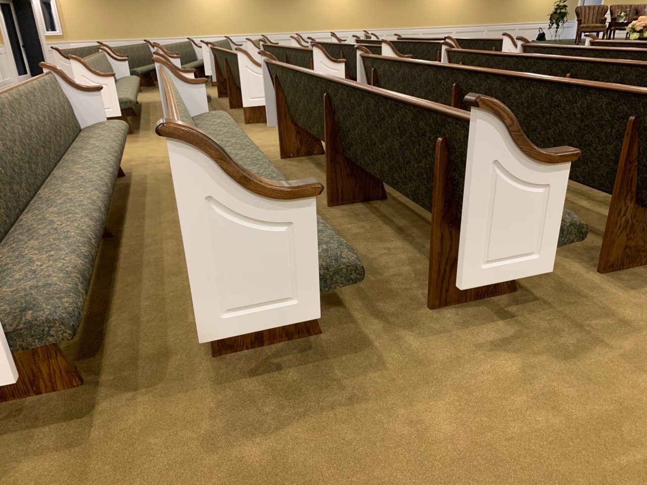 New Church Pews installed in Vandalia, Missouri - Beautiful!