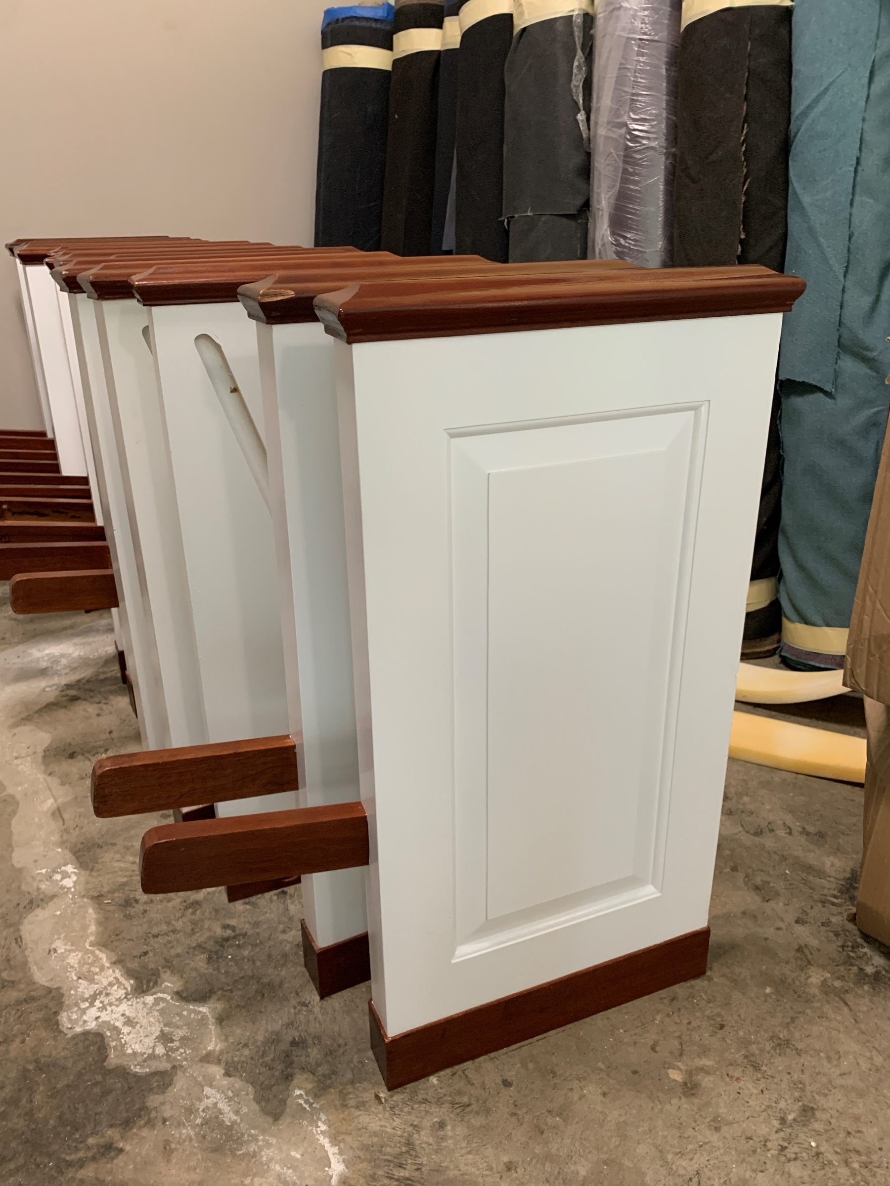 Pew Upholstery Kosciusko Mississippi- Gorgeous White Pews