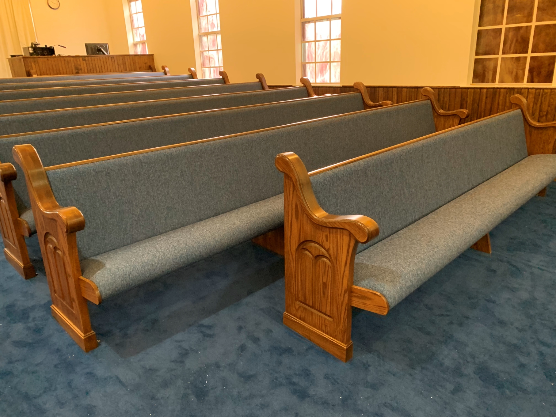 New Pews Banner Elk, North Carolina - Church Furniture | Pews, Chairs ...