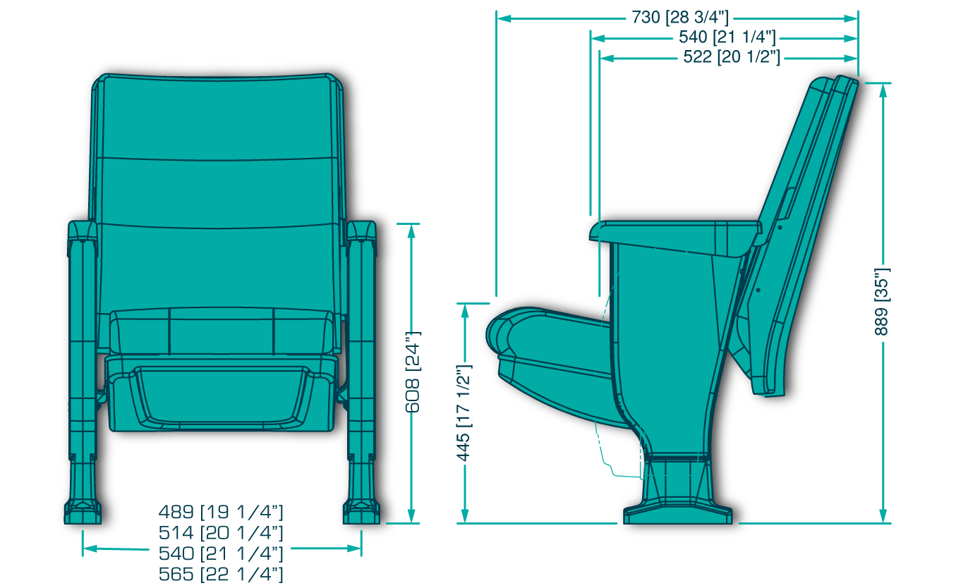 Convention H2 Theater Seat - Church Furniture | Pews, Chairs, Theater ...
